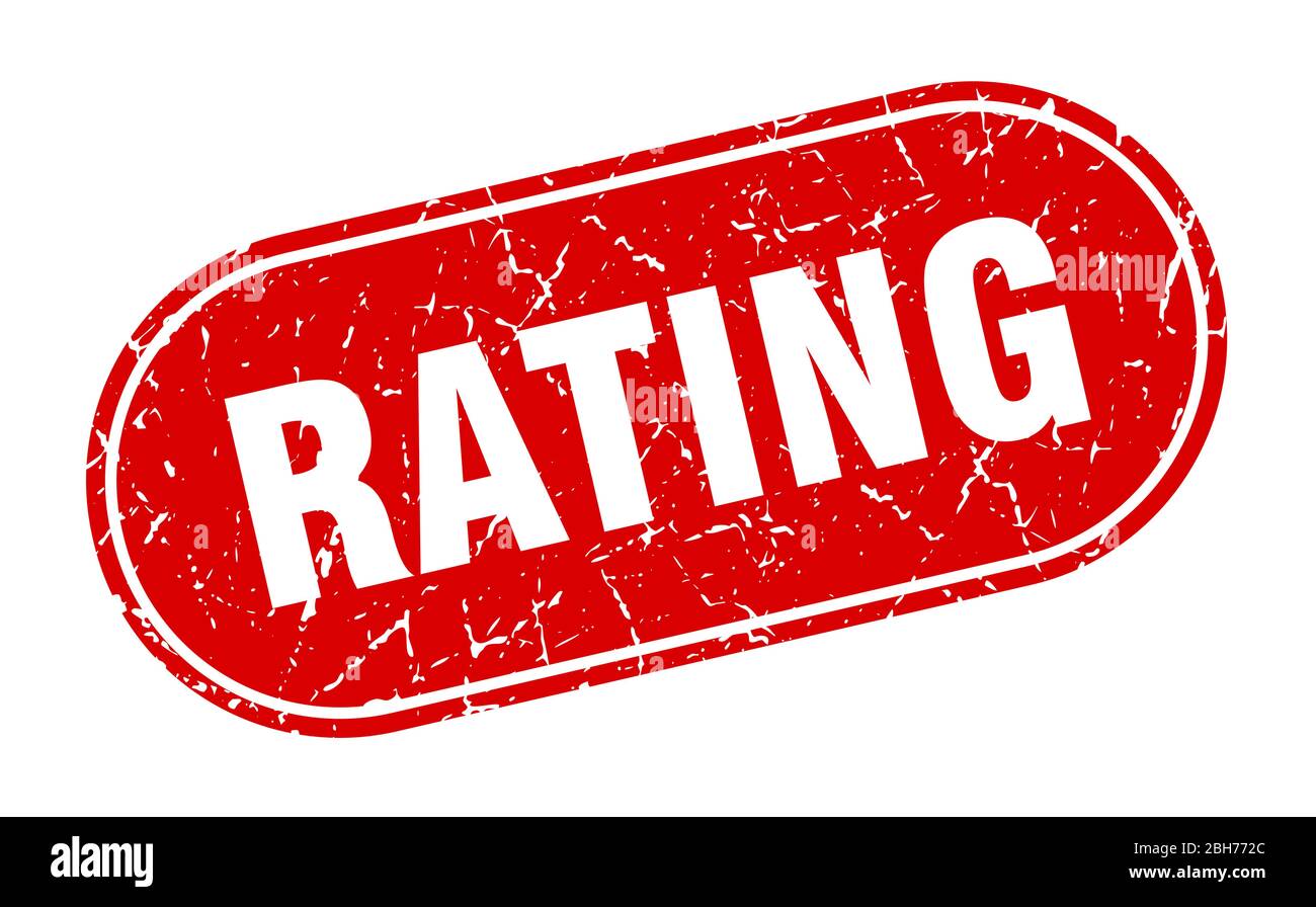 rating sign. rating grunge red stamp. Label Stock Vector Image & Art ...