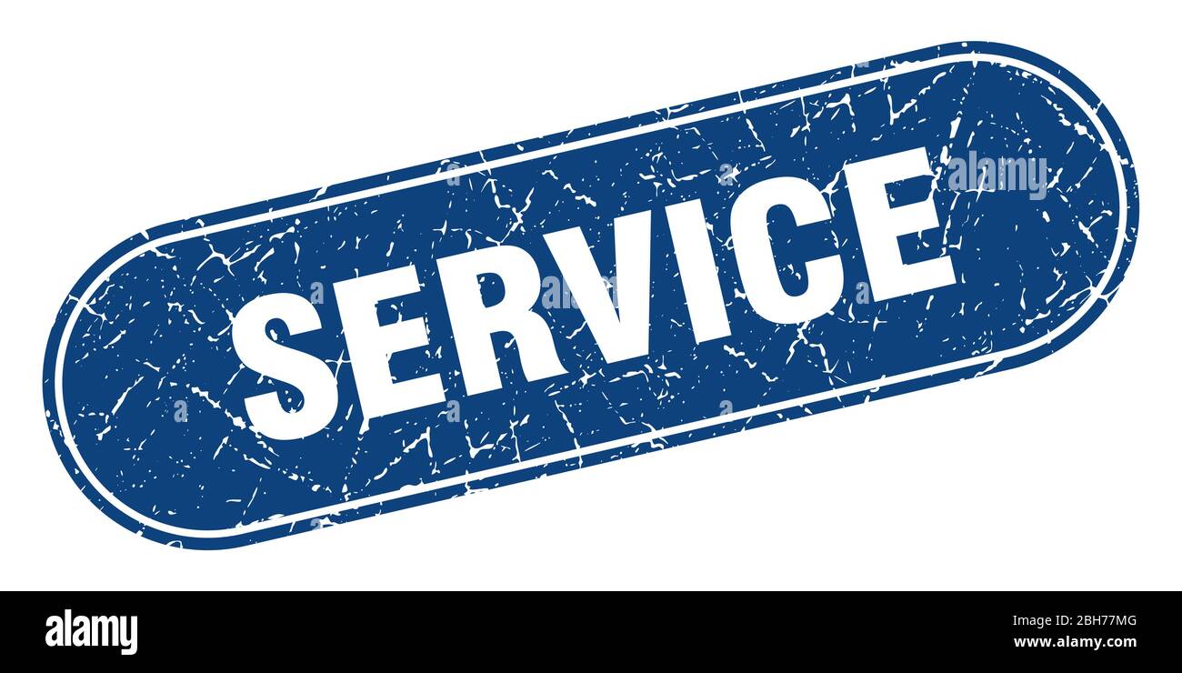 service sign. service grunge blue stamp. Label Stock Vector Image & Art ...