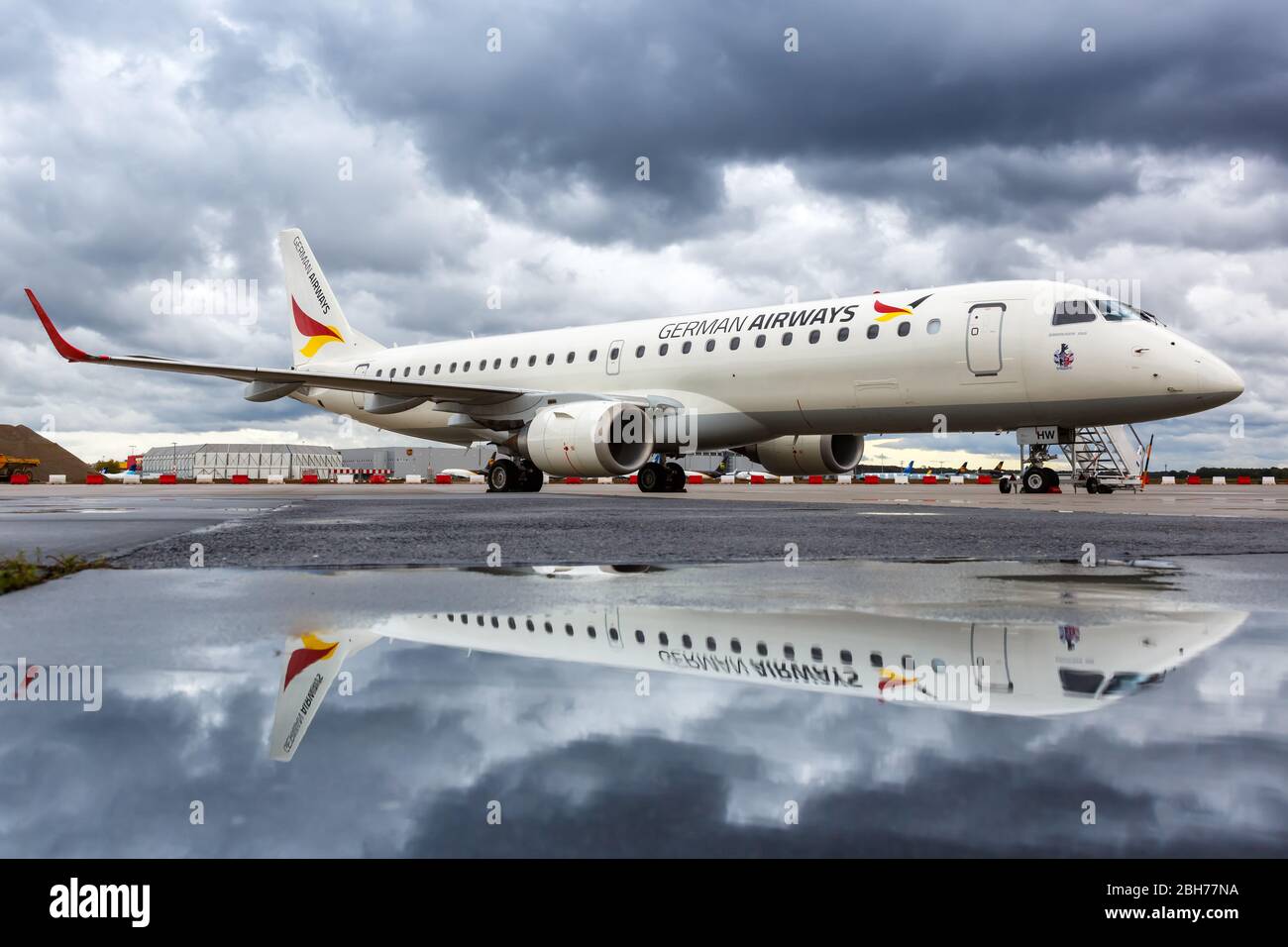 Cologne, Germany – November 2, 2019: German Airways Embraer 190 ...