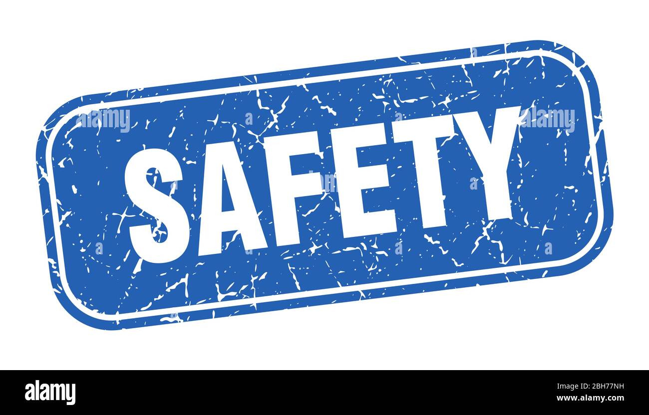 safety stamp. safety square grungy blue sign Stock Vector Image & Art ...