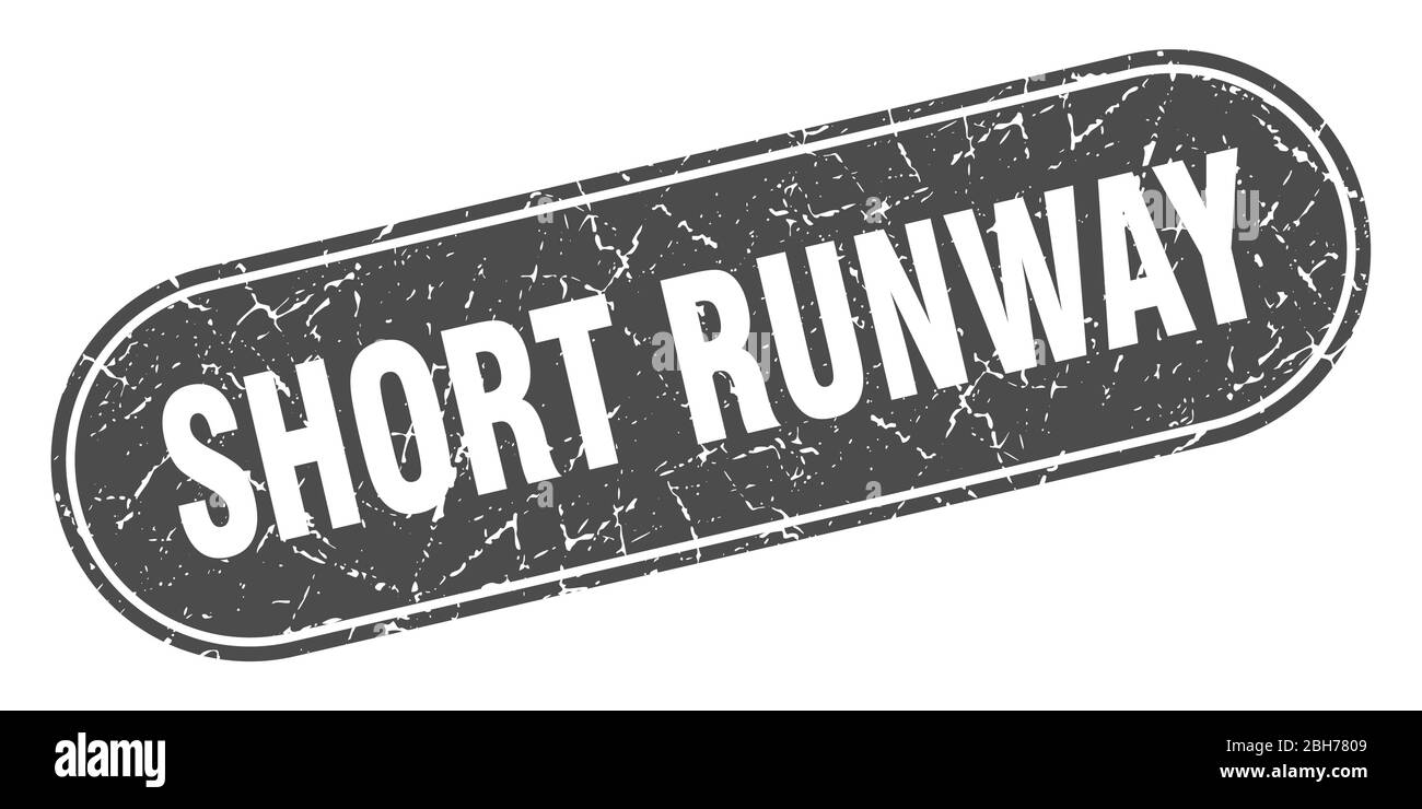 short runway sign. short runway grunge black stamp. Label Stock Vector ...