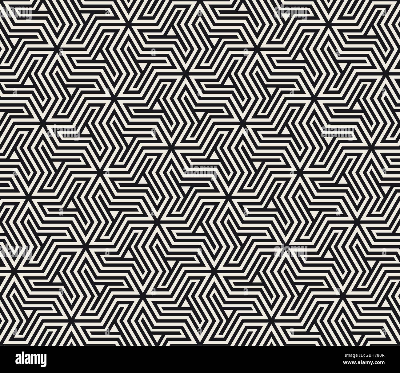 Vector seamless pattern. Modern stylish texture. Repeating geometric tiles from thin lines Stock ...