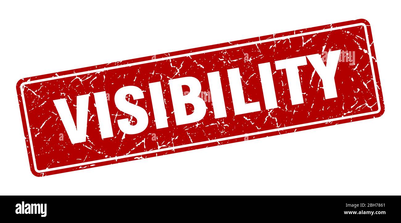 visibility stamp. visibility vintage red label. Sign Stock Vector Image ...