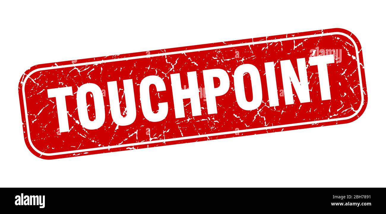 touchpoint stamp. touchpoint square grungy red sign Stock Vector Image ...