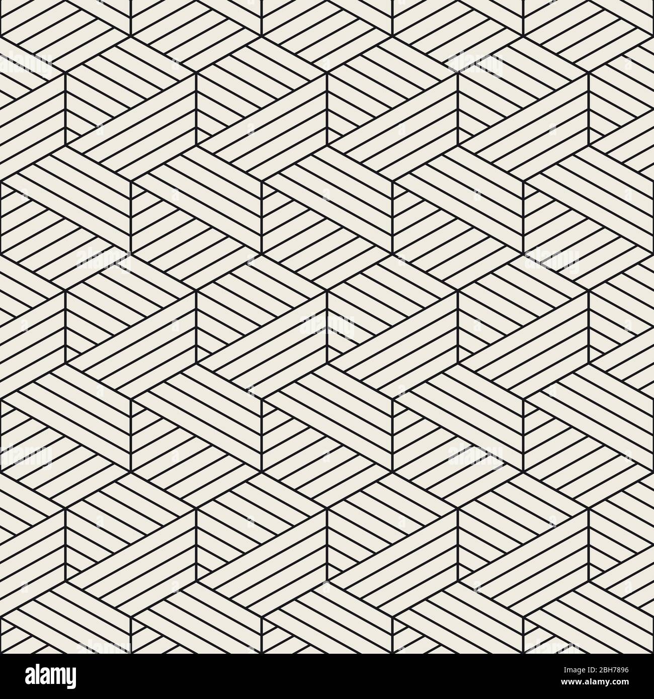 Vector seamless stylish pattern. Geometric striped hexagon stripes ...