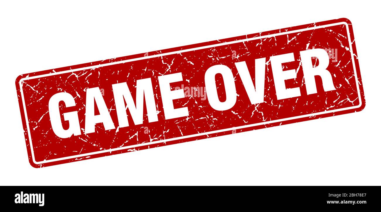 game over stamp. game over vintage red label. Sign Stock Vector Image ...