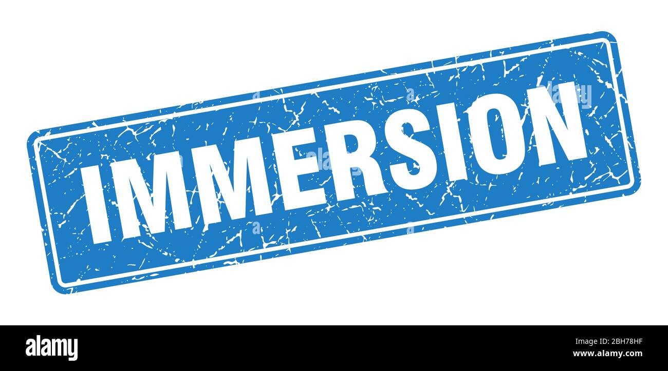 immersion stamp. immersion vintage blue label. Sign Stock Vector Image ...