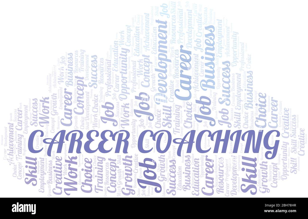Career Coaching typography vector word cloud. Wordcloud collage made with the text only Stock ...