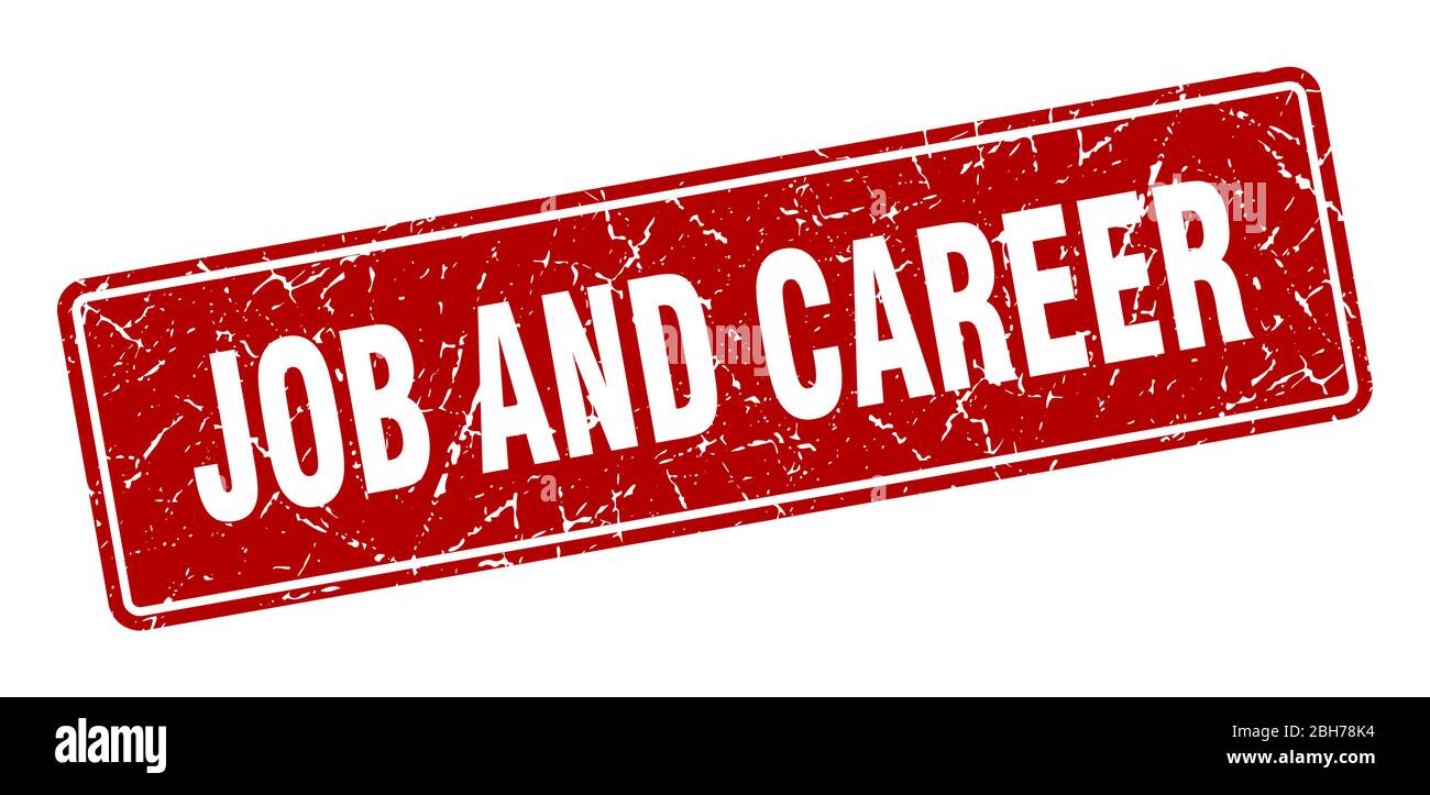 job and career stamp. job and career vintage red label. Sign Stock ...