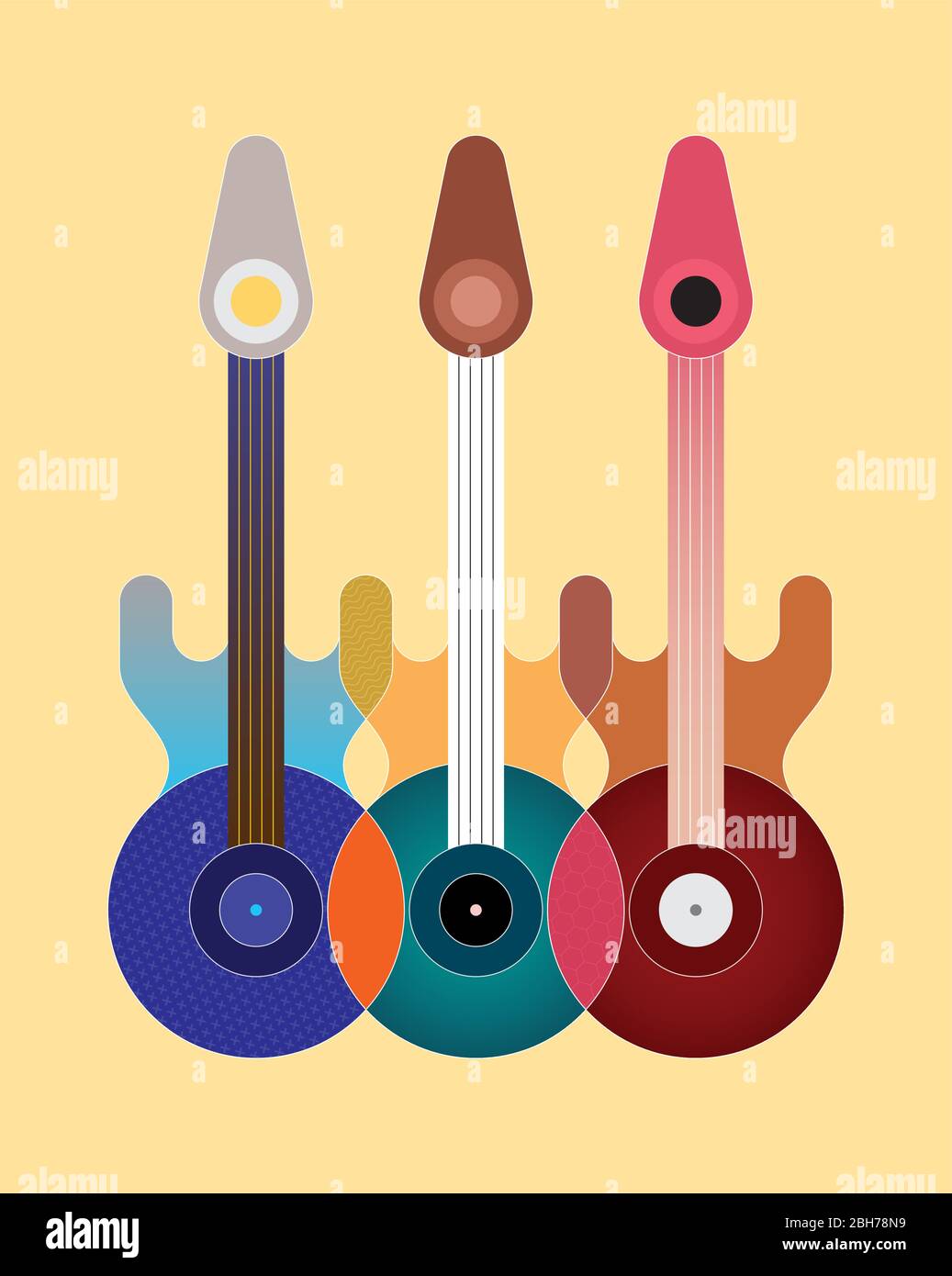 Fusion guitar Stock Vector Images - Alamy
