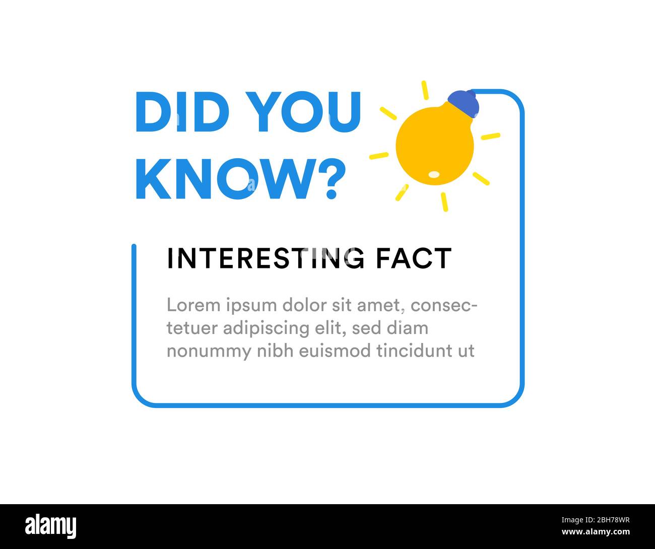 Did you know Web banner with frame and bulb, idea box, quote for ... Did you know Web banner with frame and bulb, idea box, quote for ...