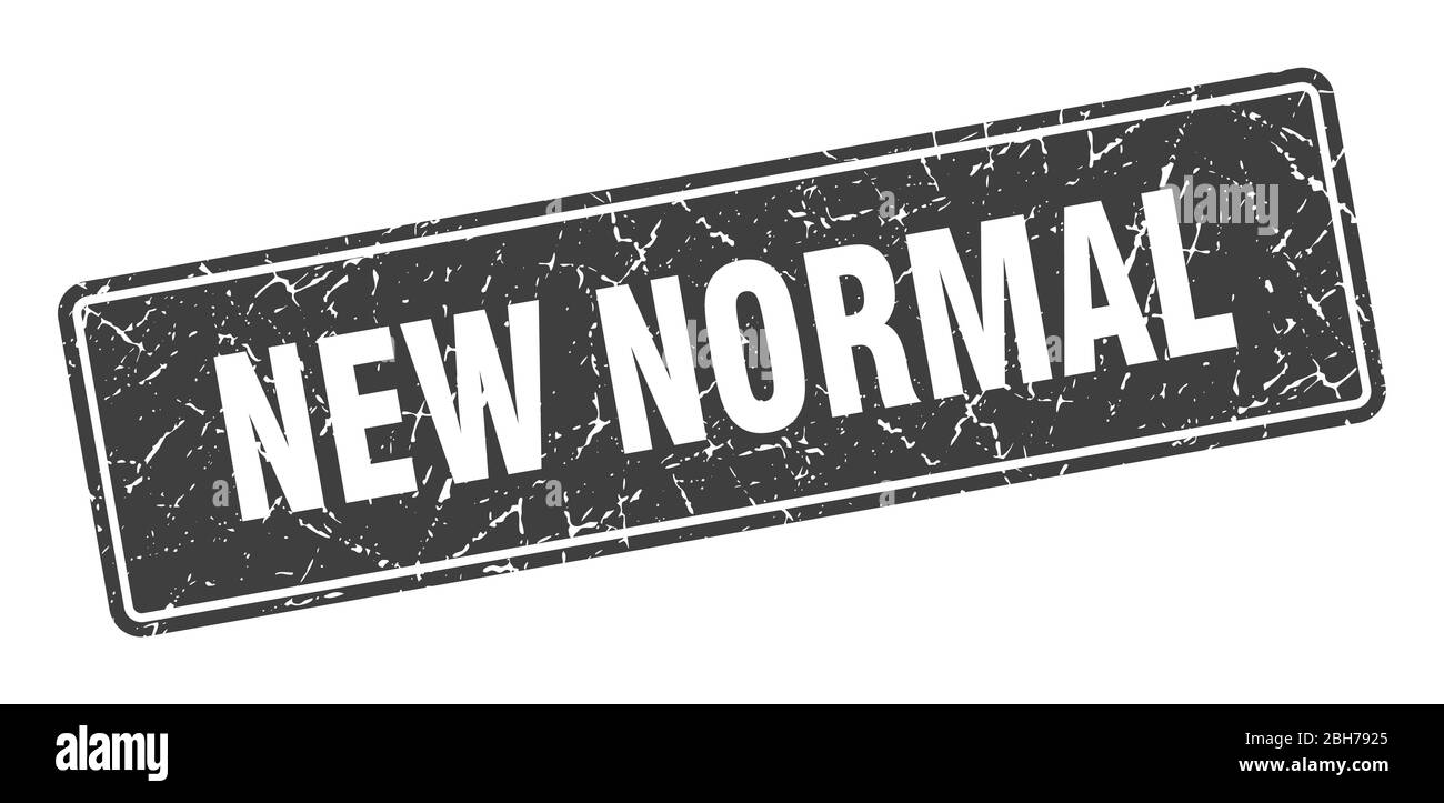 new normal stamp. new normal vintage black label. Sign Stock Vector ...