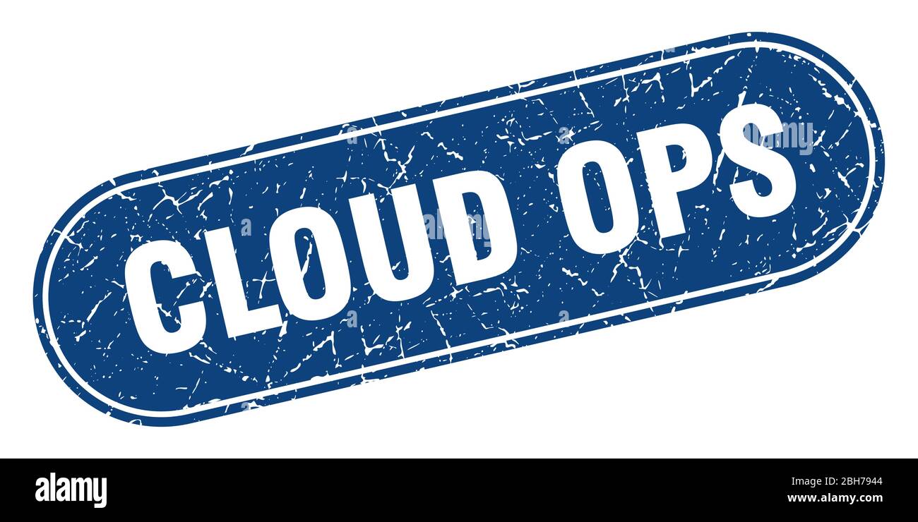 cloud ops sign. cloud ops grunge blue stamp. Label Stock Vector Image ...