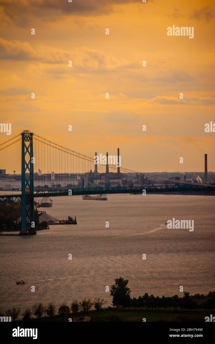 Ambassador Bridge Canada Border High Resolution Stock Photography and ...