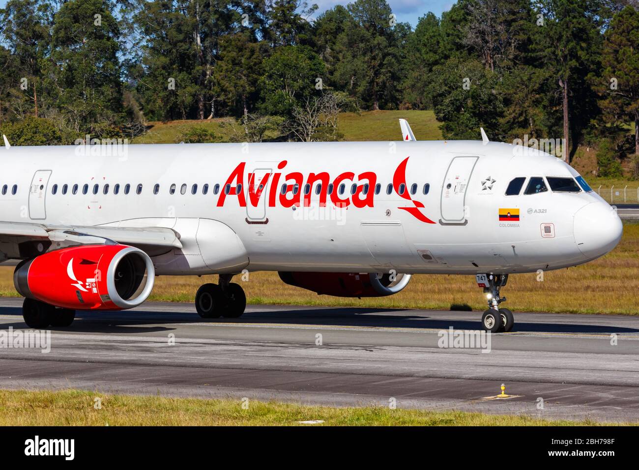 Medellin, Colombia – January 26, 2019: Avianca Airbus A321 airplane at ...