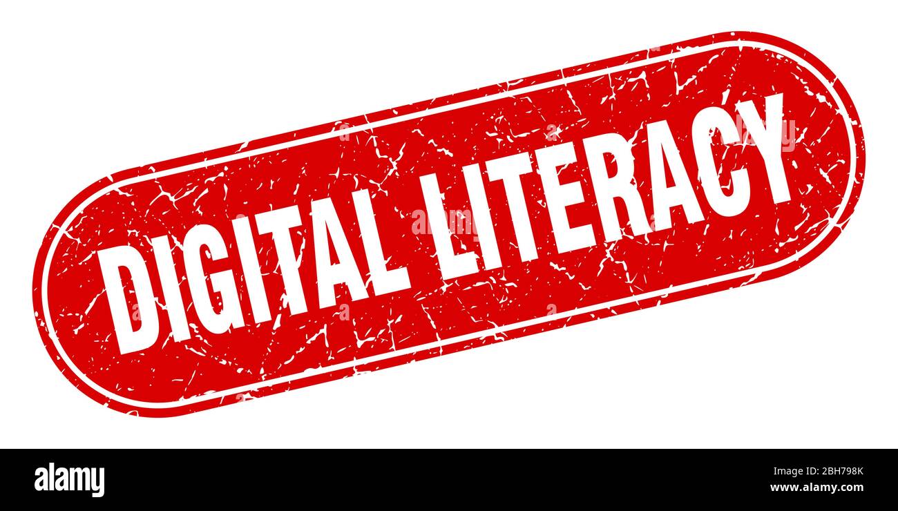 digital literacy sign. digital literacy grunge red stamp. Label Stock ...