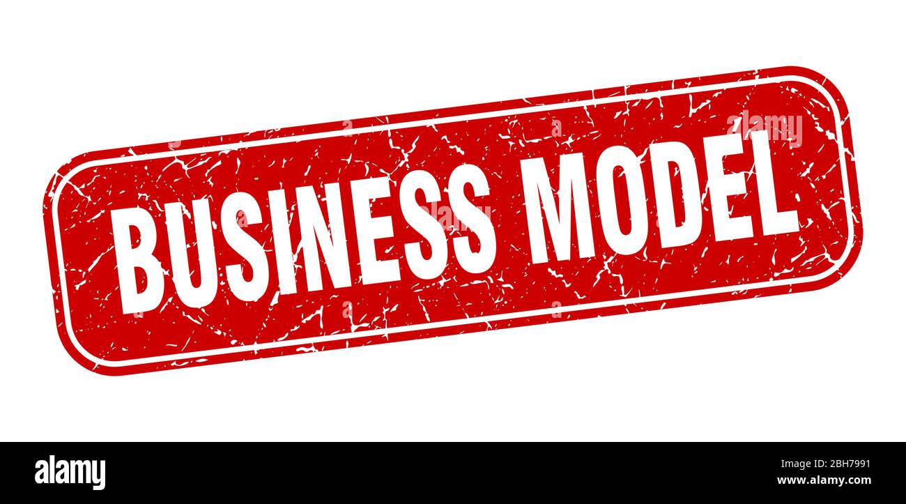 business model stamp. business model square grungy red sign Stock ...