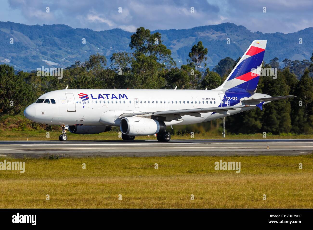 Medellin, Colombia – January 26, 2019: LATAM Airbus A319 airplane at ...