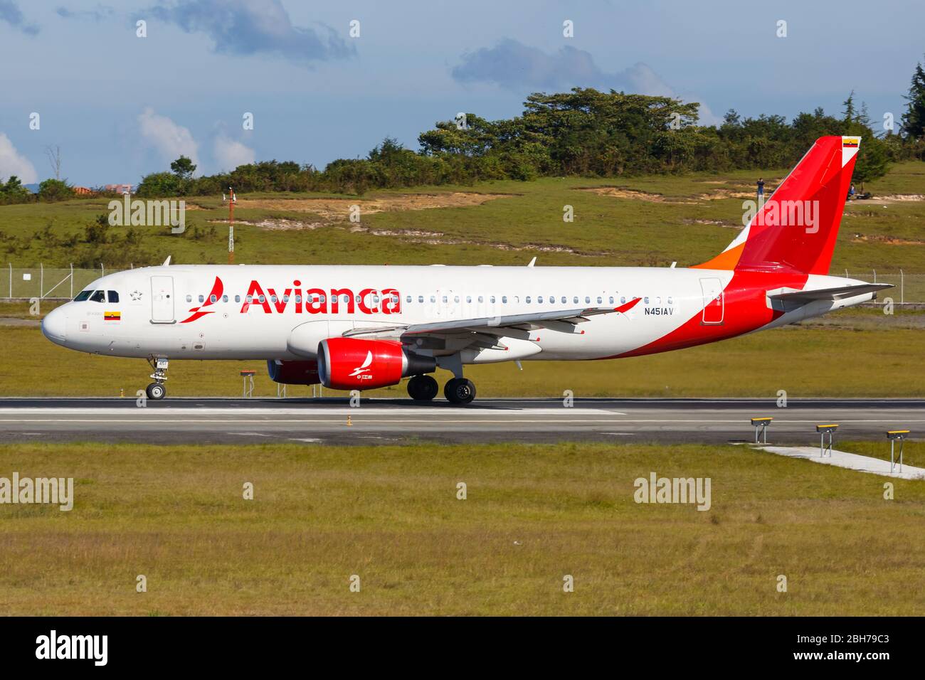 Medellin, Colombia – January 26, 2019: Avianca Airbus A320 airplane at ...