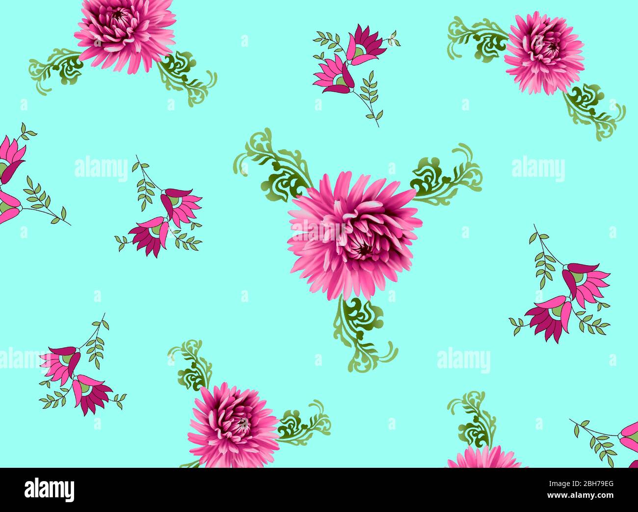 Beautiful floral design with sky background Stock Photo - Alamy
