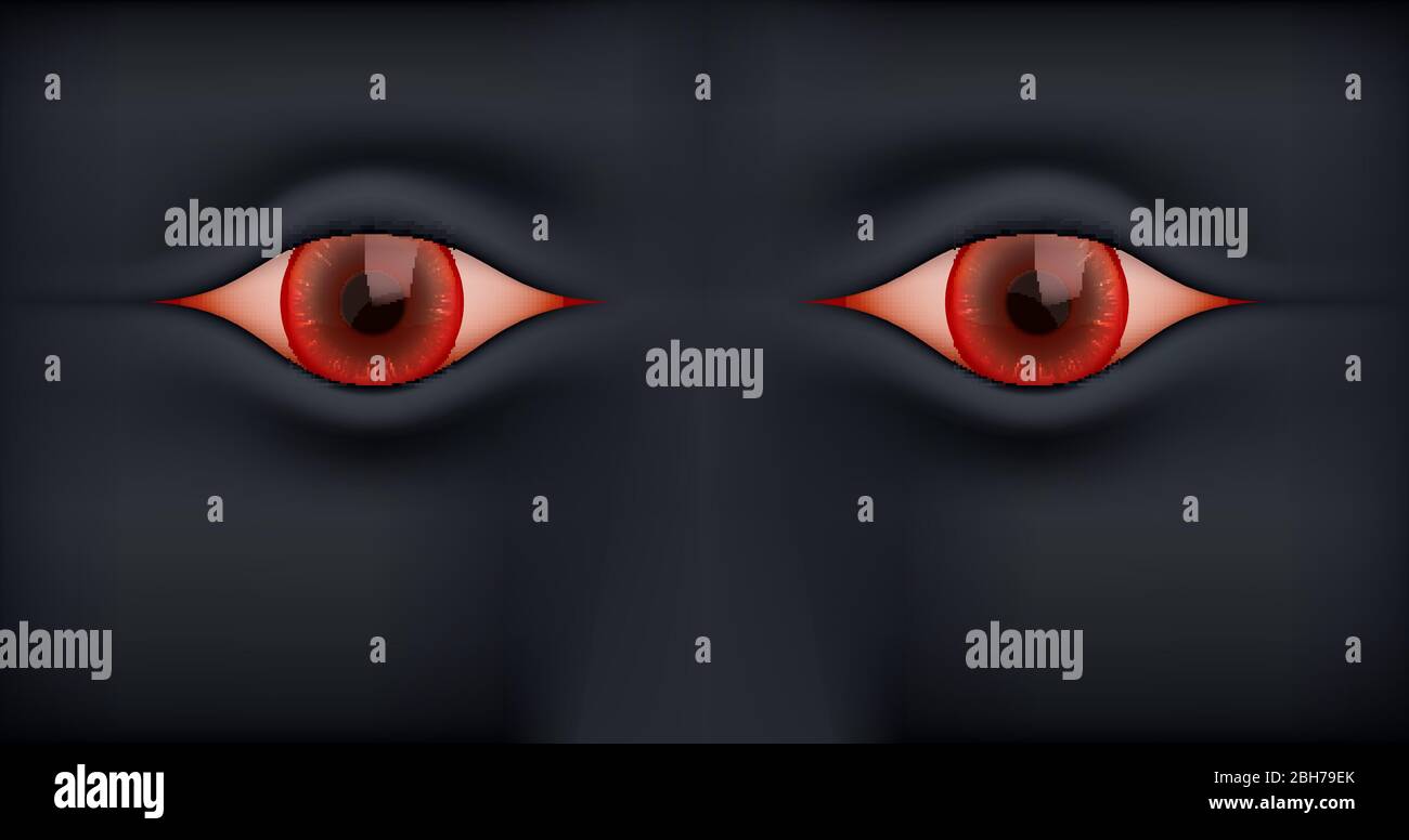 Black Background with red human eyes Stock Vector Image & Art - Alamy