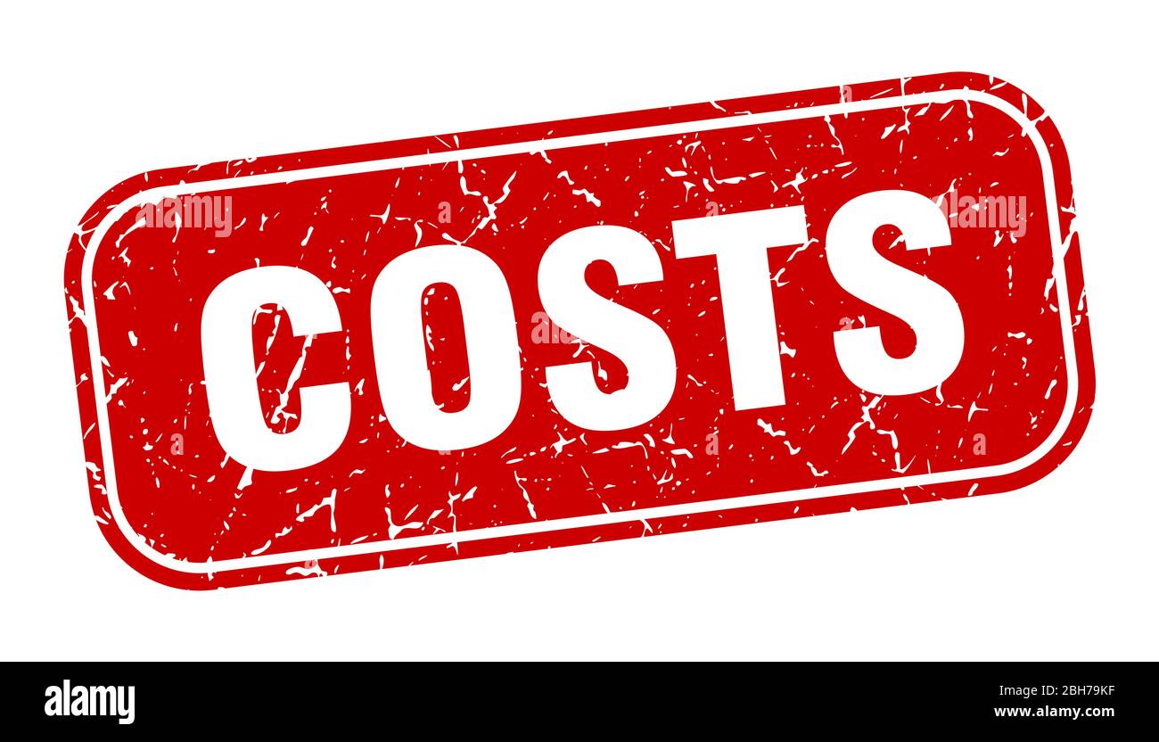 costs stamp. costs square grungy red sign Stock Vector Image & Art - Alamy