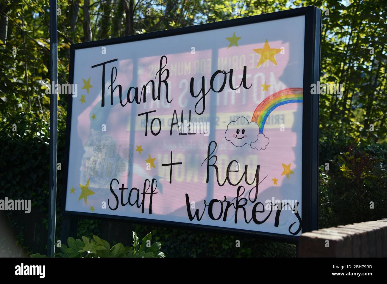 NHS thank you signs appear all over the UK during the Covid19 pandemic ...