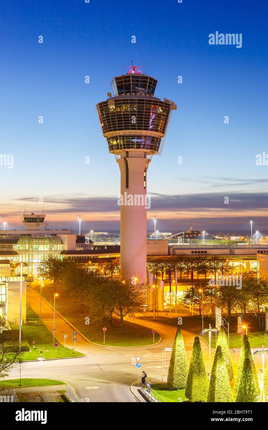 Munich airport control tower hi-res stock photography and images - Alamy