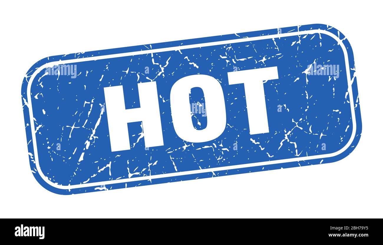 hot stamp. hot square grungy blue sign Stock Vector Image & Art - Alamy