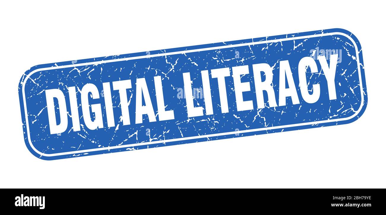 digital literacy stamp. digital literacy square grungy blue sign Stock ...