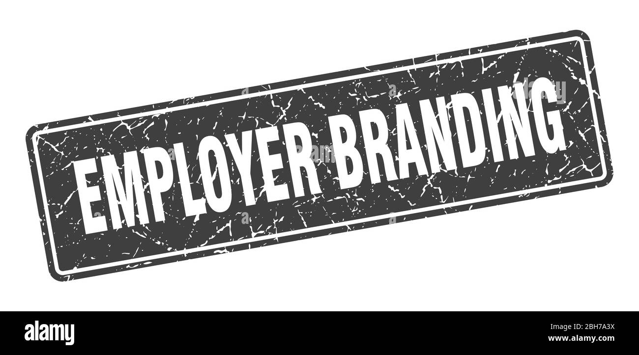 employer branding stamp. employer branding vintage black label. Sign ...