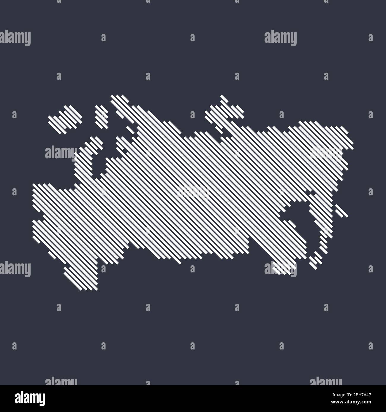 Stylized simple diagonal line map of Russia Stock Vector Image & Art ...