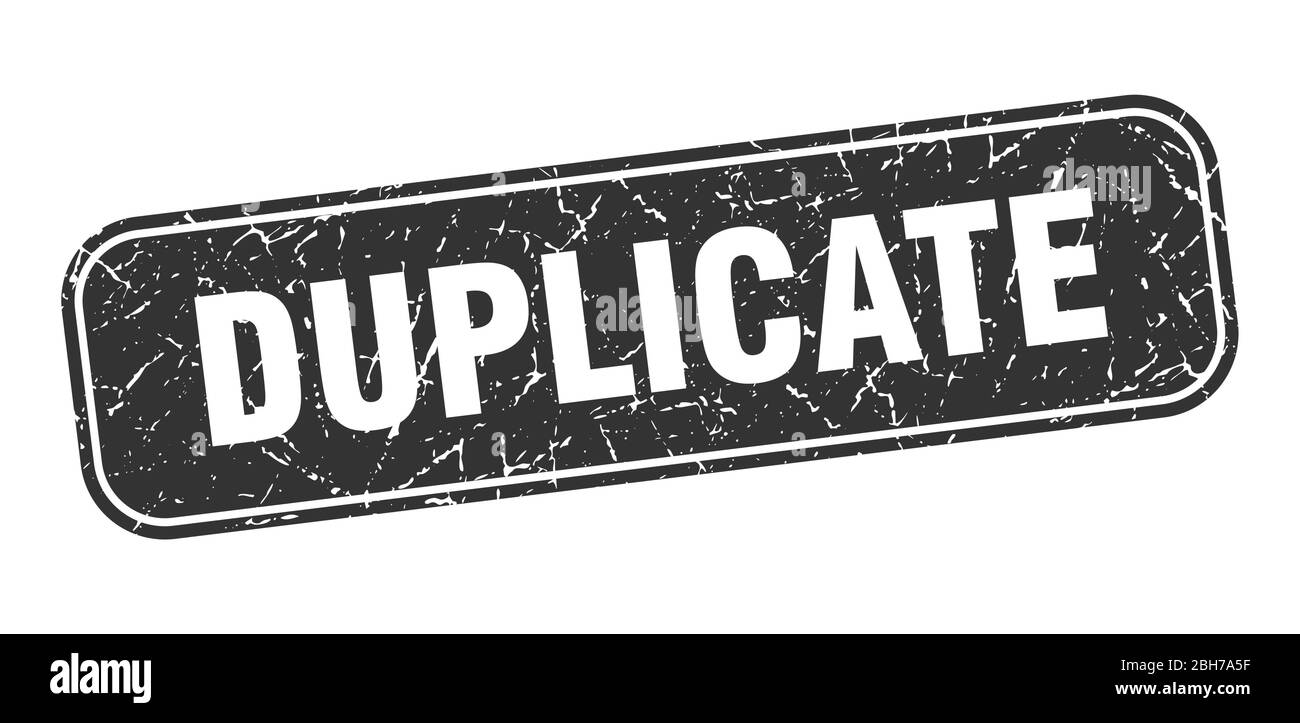 duplicate stamp. duplicate square grungy black sign Stock Vector Image ...