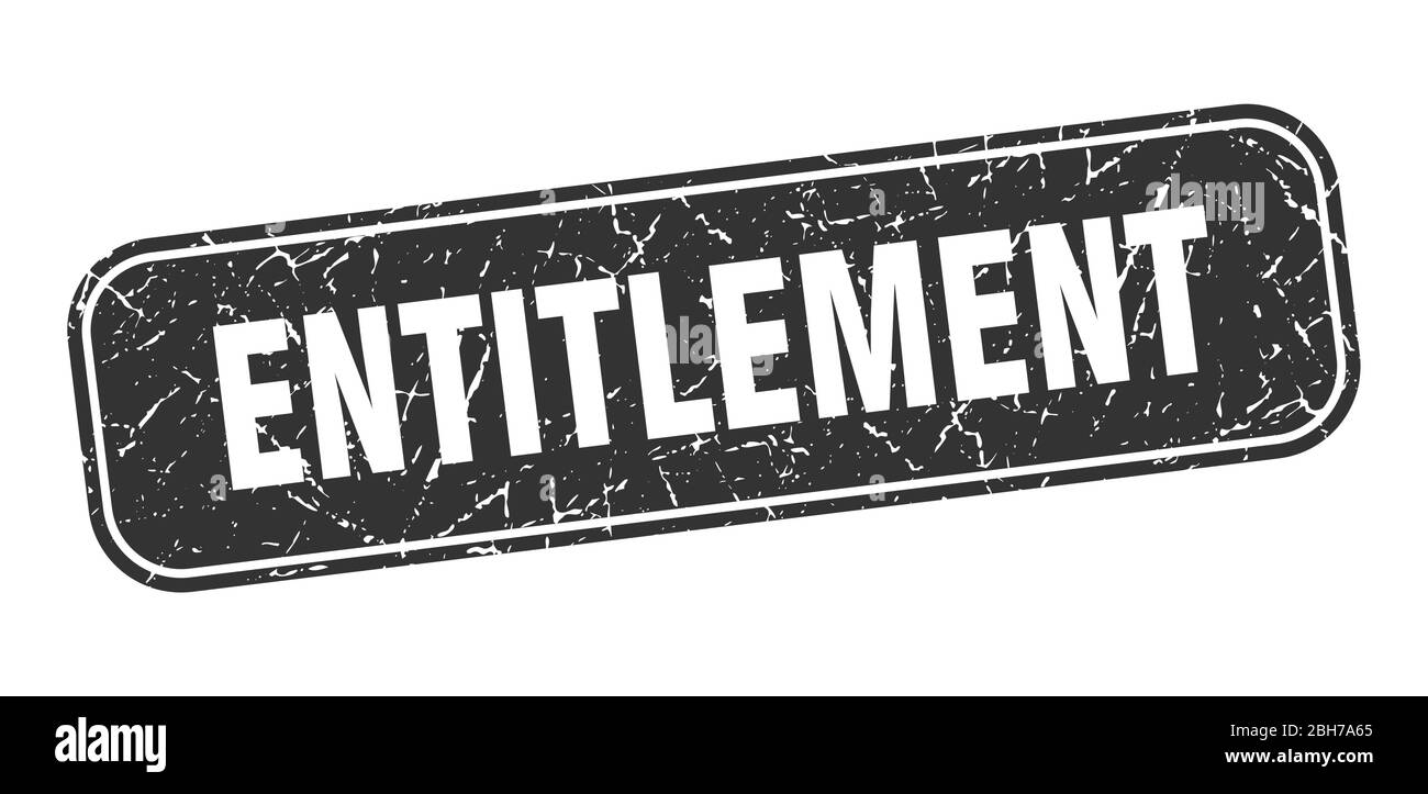 entitlement stamp. entitlement square grungy black sign Stock Vector Image & Art - Alamy