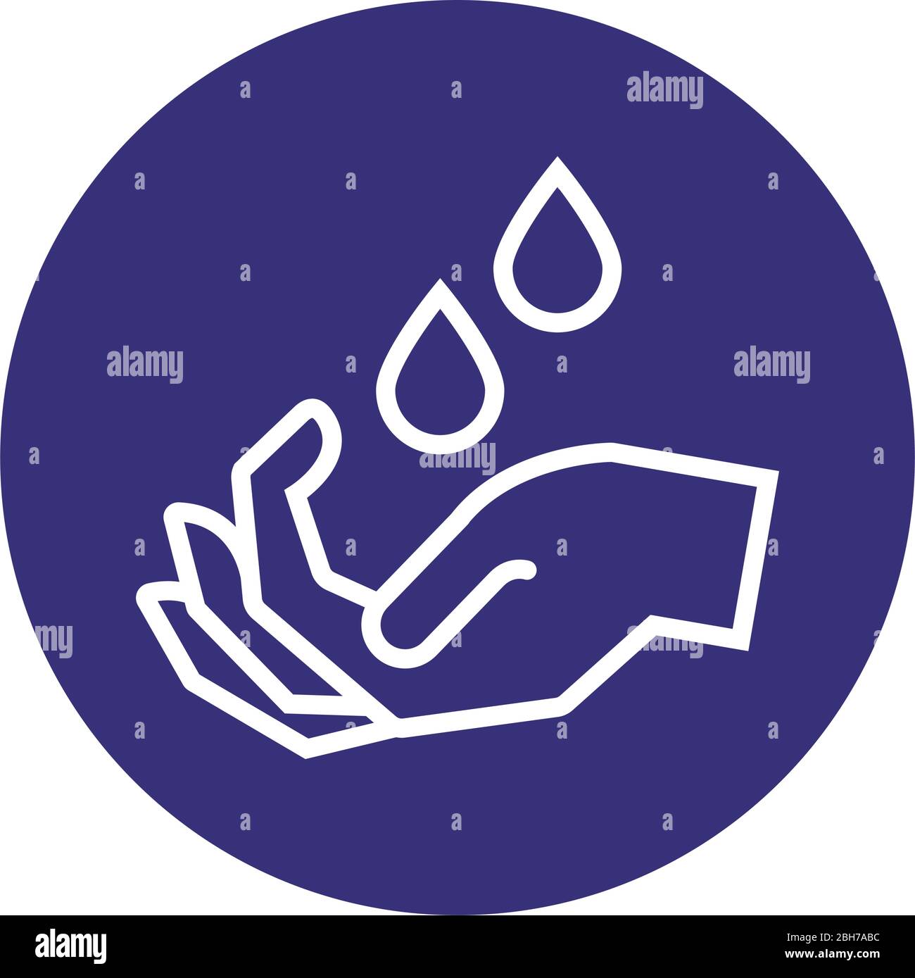 hand washing with drop block style icon Stock Vector Image & Art - Alamy