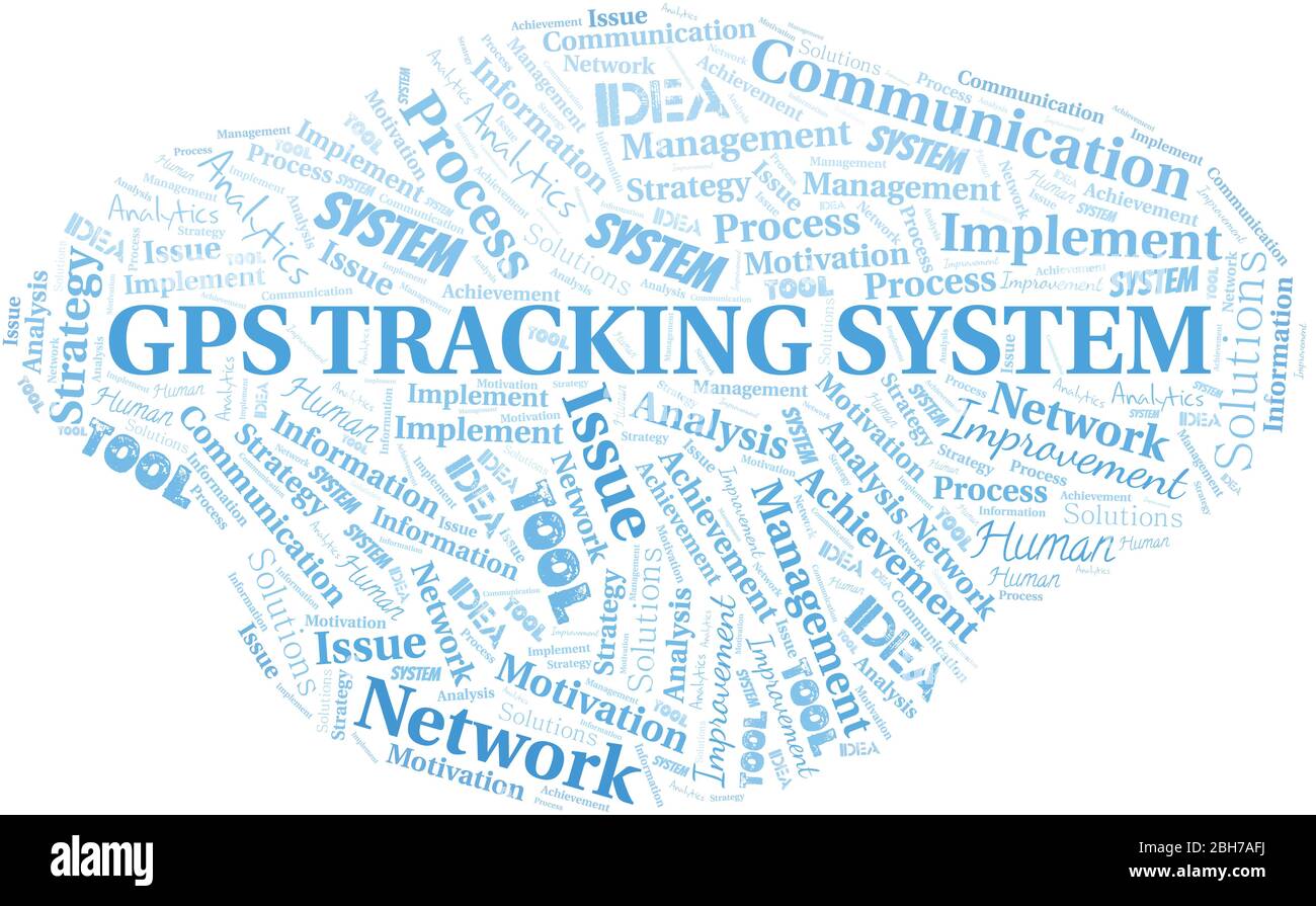 Gps word cloud concept text hi-res stock photography and images - Alamy