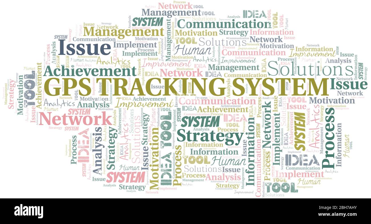 Gps word cloud concept text hi-res stock photography and images - Alamy