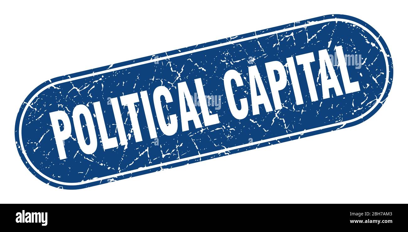 political capital sign. political capital grunge blue stamp. Label ...