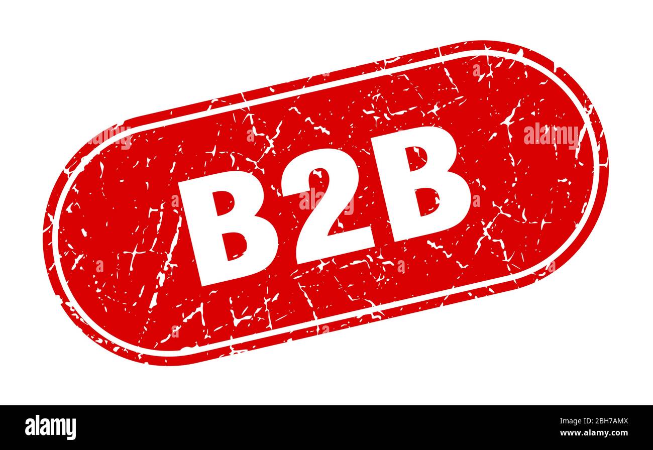 b2b sign. b2b grunge red stamp. Label Stock Vector Image & Art - Alamy