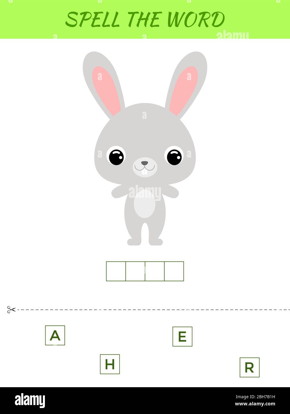 Spelling Word Scramble Game Template Educational Activity For