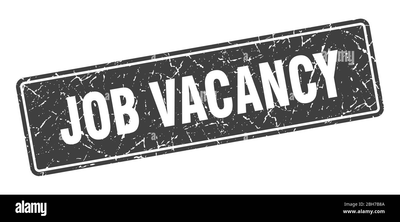 job vacancy stamp. job vacancy vintage black label. Sign Stock Vector ...