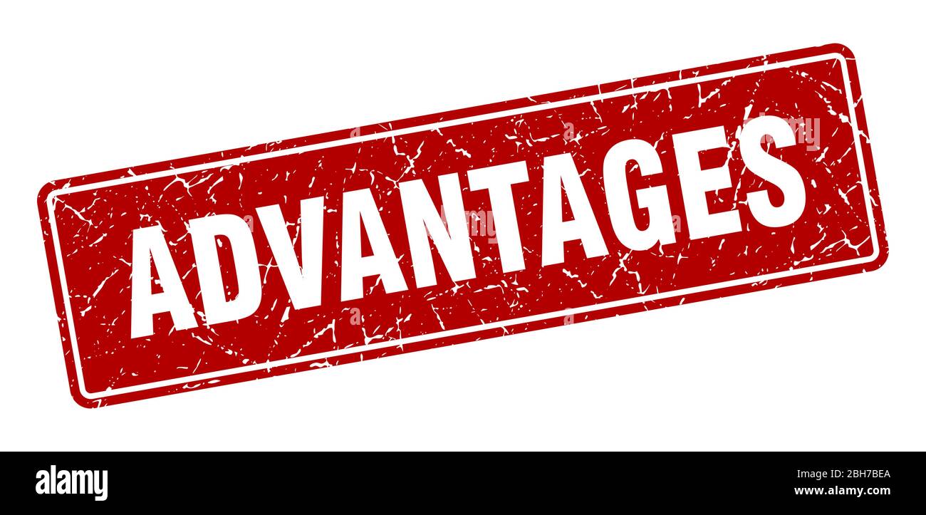 advantages stamp. advantages vintage red label. Sign Stock Vector Image ...