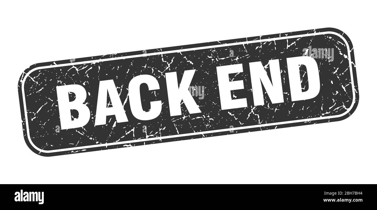 back end stamp. back end square grungy black sign Stock Vector Image ...