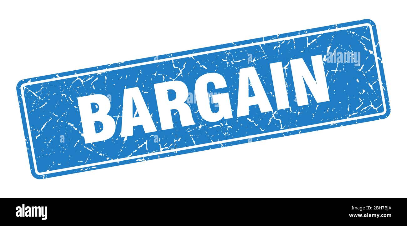 bargain stamp. bargain vintage blue label. Sign Stock Vector Image ...