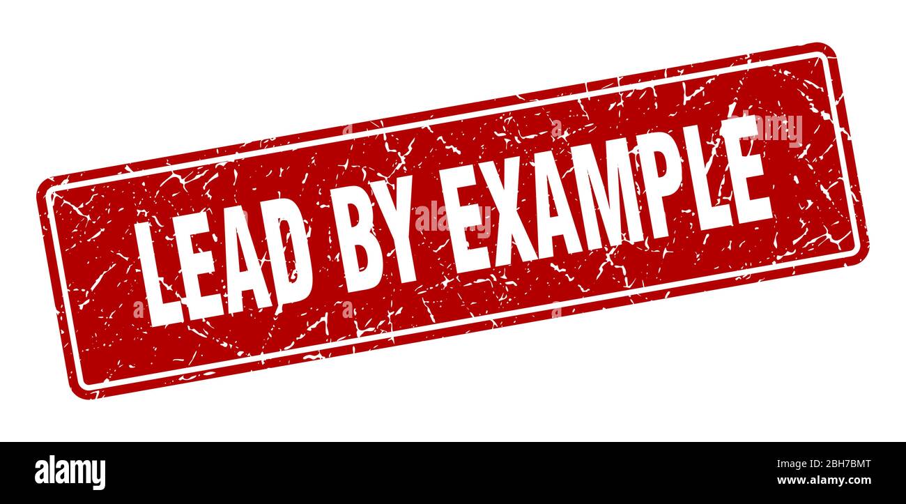 lead by example stamp. lead by example vintage red label. Sign Stock ...