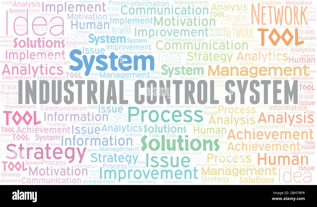 Industrial Control System typography vector word cloud. Wordcloud ...