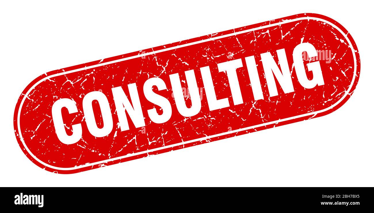 consulting sign. consulting grunge red stamp. Label Stock Vector Image ...