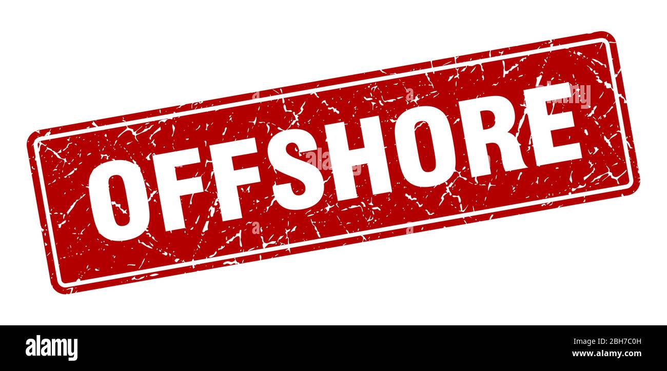 offshore stamp. offshore vintage red label. Sign Stock Vector Image ...