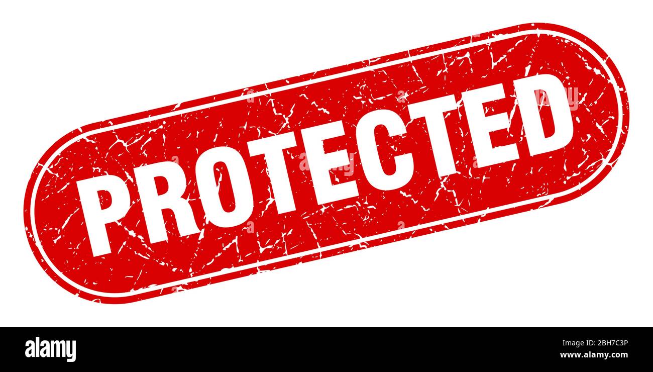 protected sign. protected grunge red stamp. Label Stock Vector Image & Art - Alamy
