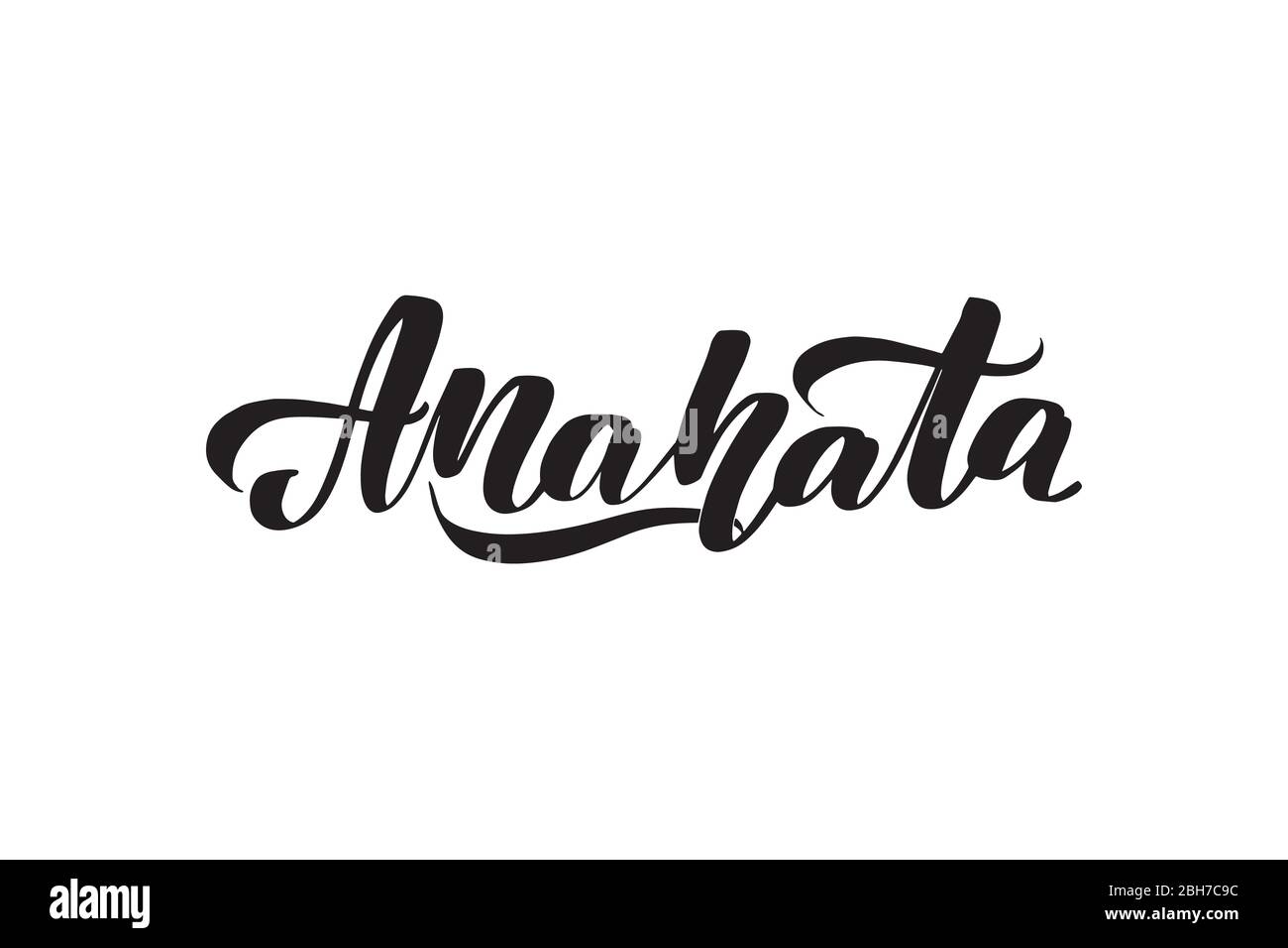 Vector calligraphy illustration isolated on white background Stock ...